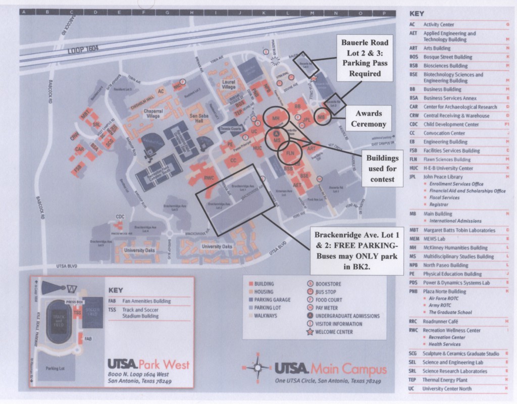 Utsa Main Campus Map